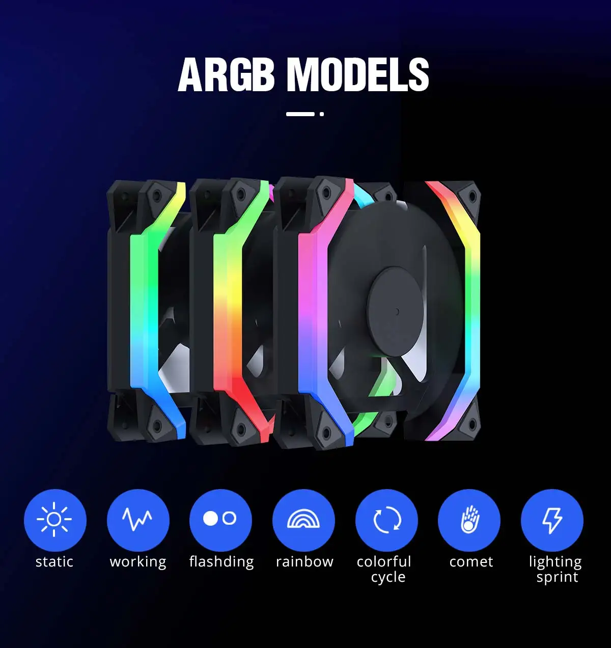 SAMA Spider Like ARGB Effect Hydro Bearing PC Fan 120mm