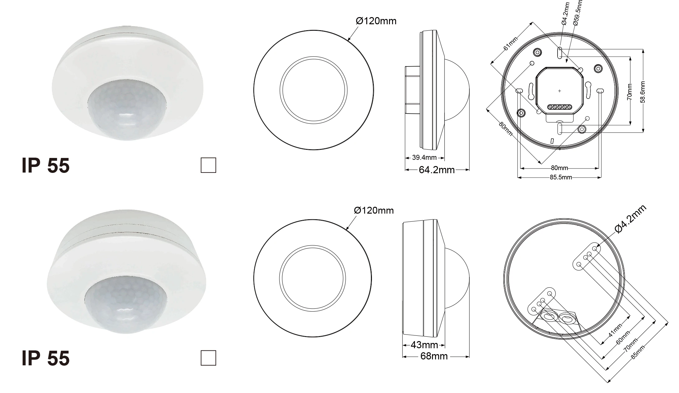 Outdoors IP55 360° Motion PIR Sensor with Light Control ODM | Wholesale