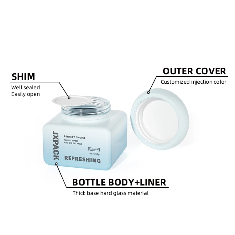 Flat Rectangle Clear Matte Frosted White Cosmetic Packaging