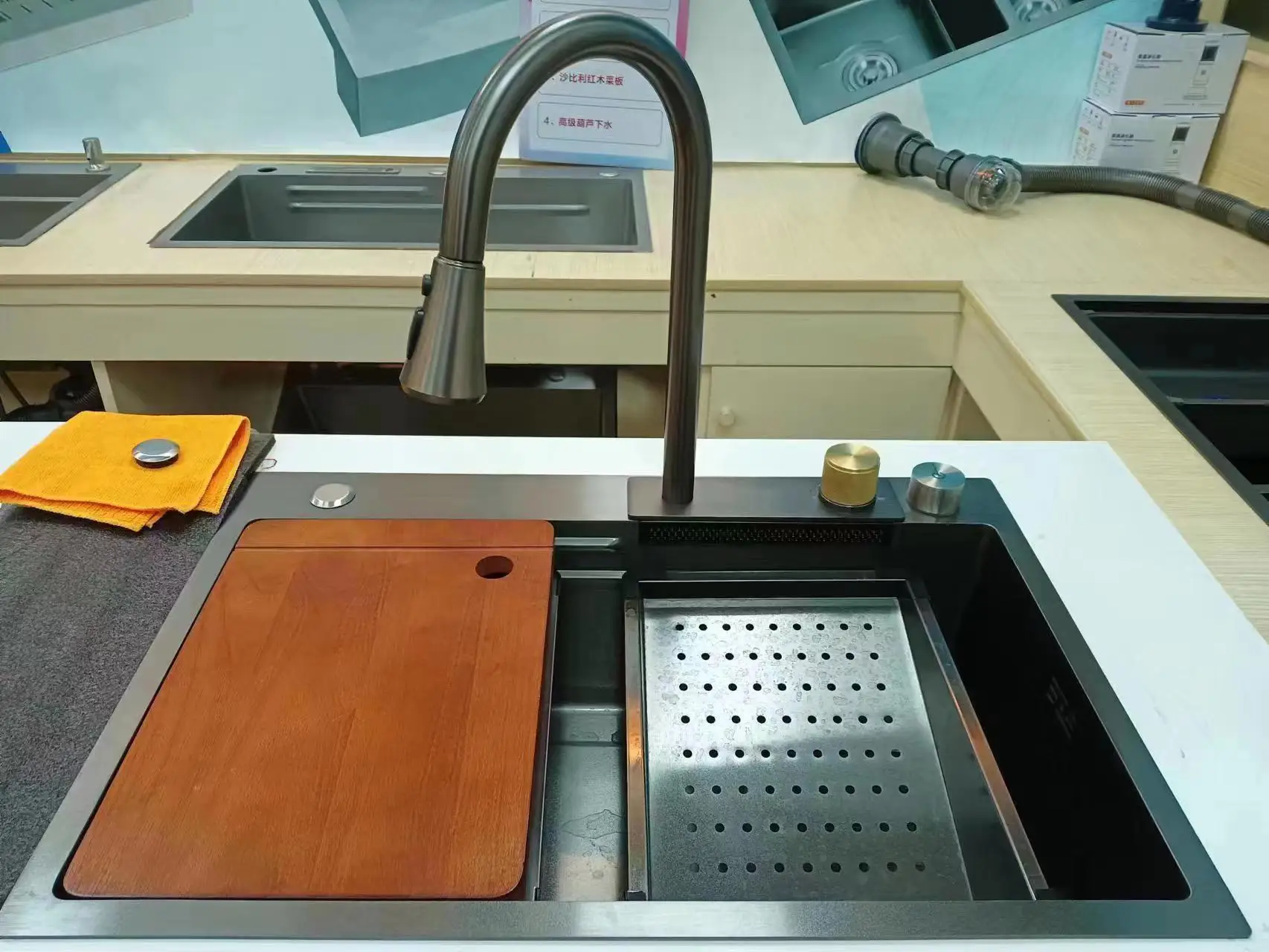 Kawal Advanced Handmade Stainless Steel Kitchen Basin Multi-color ...