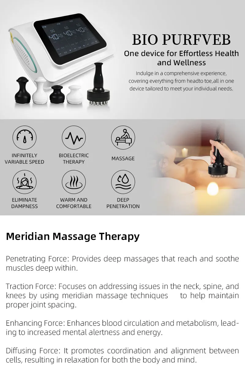 OEMGenQi BES Body Pain Relief Machine Large Screen Bio-Electric ...