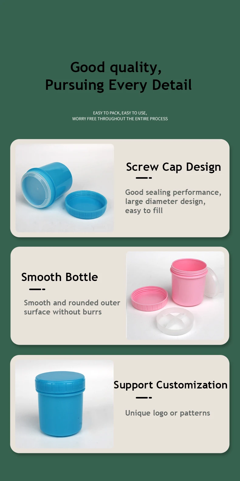 Kewei Wide Mouth 150ml Solder Paste Plastic Bottle & Jar Oem