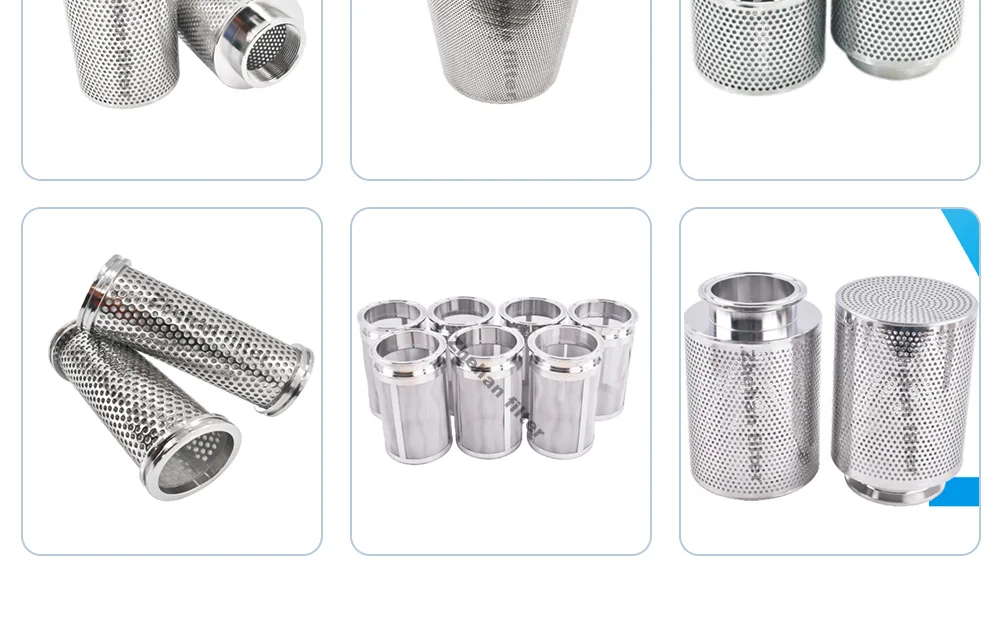 Ss316 Filter Customized Stainless Steel Perforated Mesh Filter ...