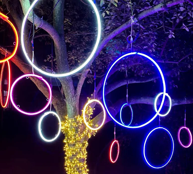 15w Rgbw Tree Ring Lights Decorative Circle Outdoor Ip65 Waterproof ...