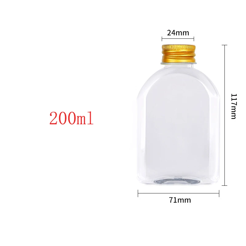 New Design 100ML 200ML 300ML Flat Square Plastic Hip Flask Bottle. Flat Square 3oz 6oz 10oz ...