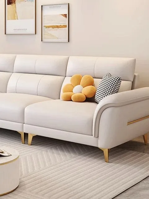 Modern Simple Design Leather Couch Living Room Sofas Home Apartment ...