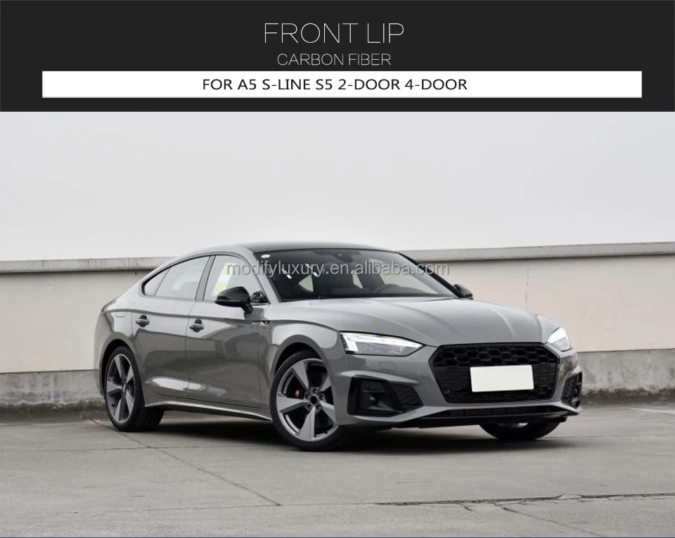 Dry Carbon Fiber Front Bumper Lip for Audi A5 S-LINE S5 2-Door 4-Door ...