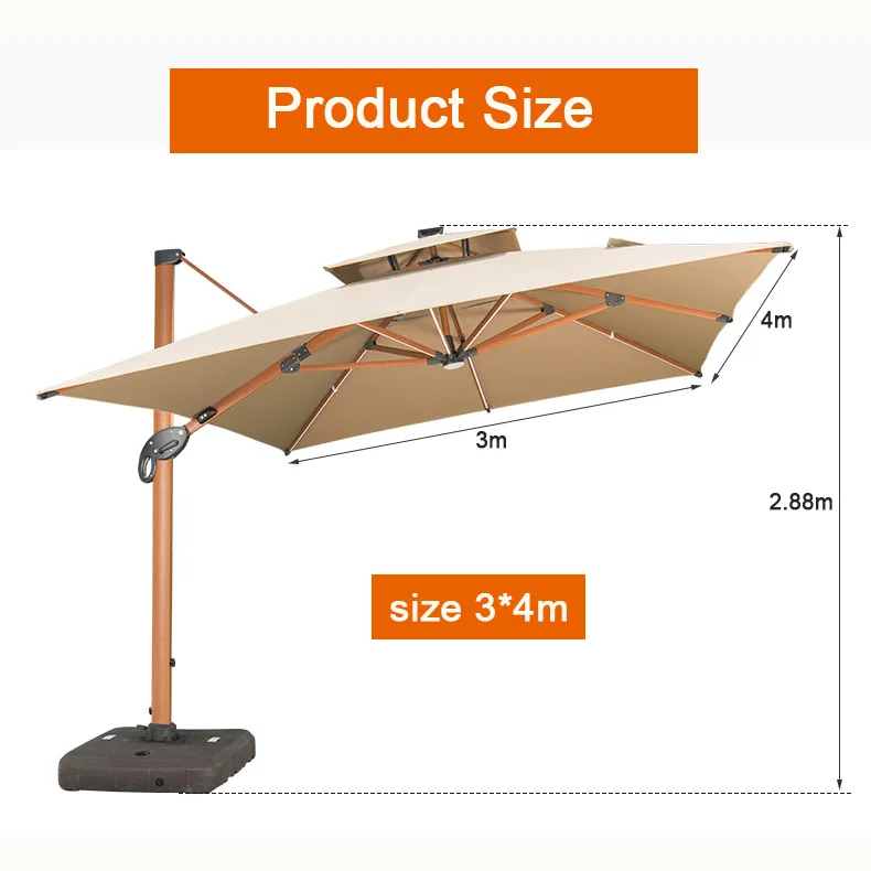 Outdoor Patio Umbrella - Custom Logo Printed Aluminum Frame