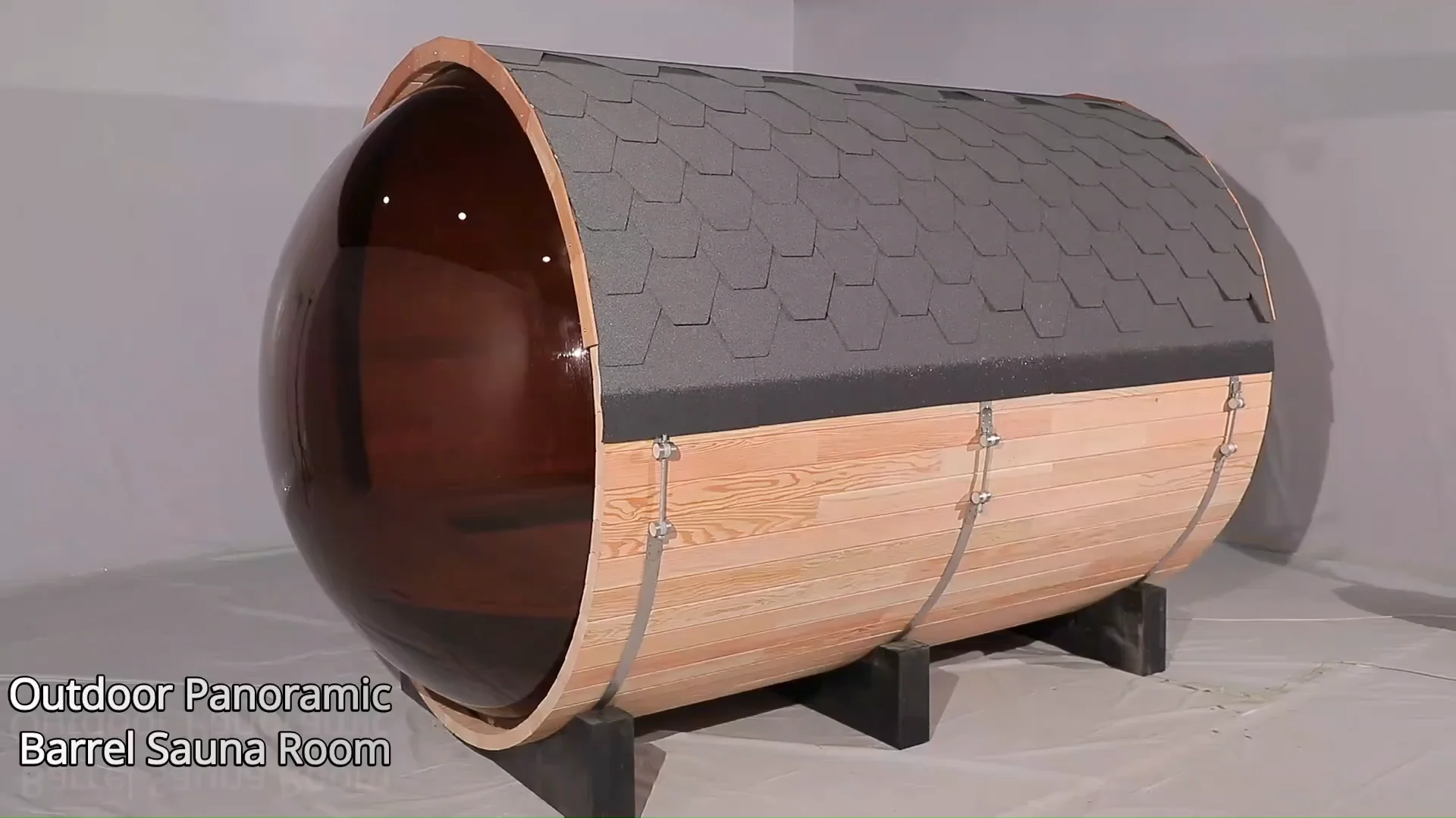 Outdoor Sauna With Acrylic Bub Ble Back Wall - Buy Panoramic View Sauna ...