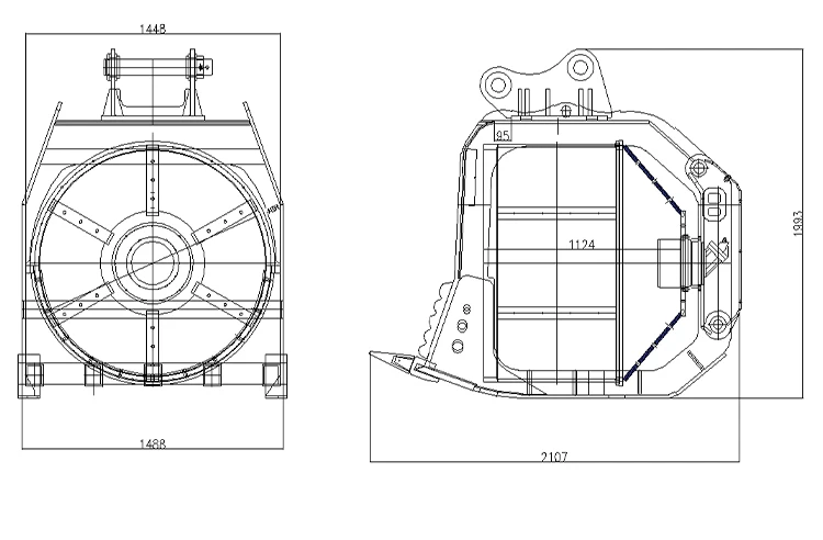 Excavator Rotating Screening Buckets for Soil Sifting & Excavator ...