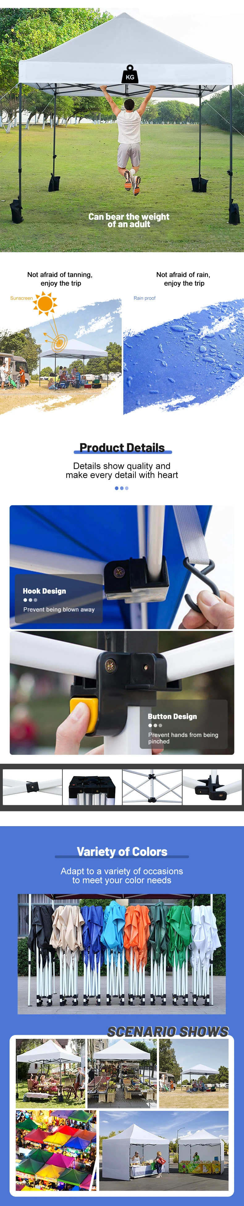 Movable Push Pull Trade Show Tent Custom Aluminium Folding Canopy Tents ...