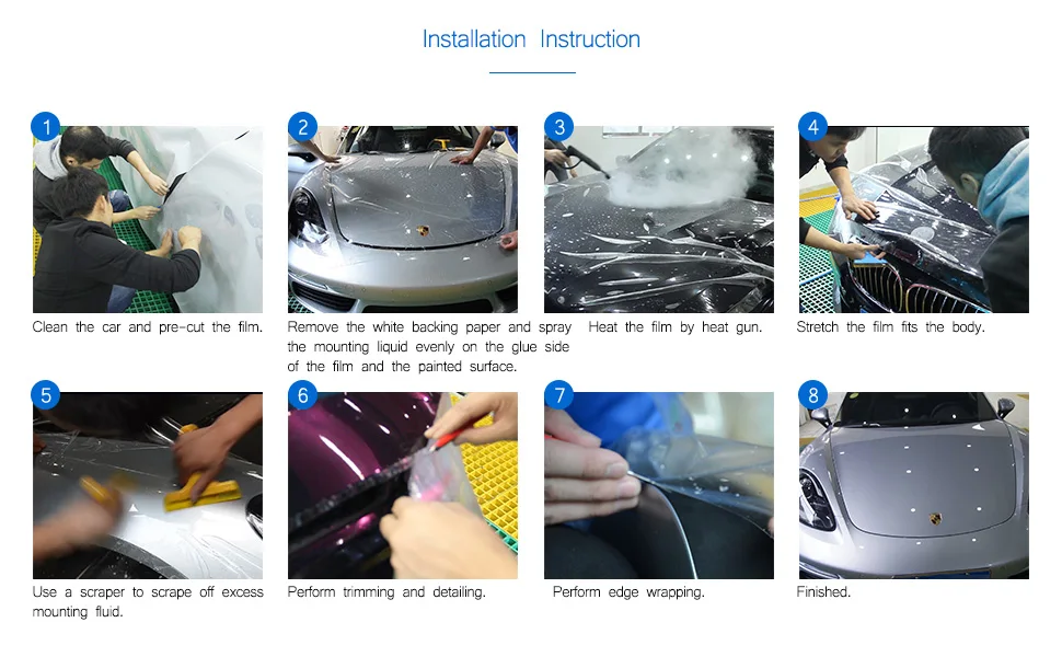 LumaView Ultra Hydrophobic Car Paint Protection Film PPF TPU 3-2 Layer ...