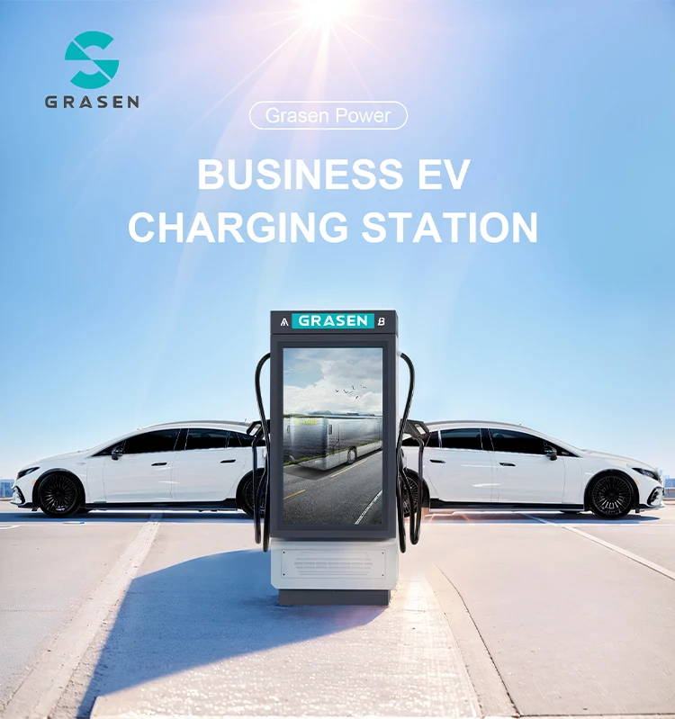 Commercial Advertisement Display Ev Charger Station 60KW 120KW CCS1 ...