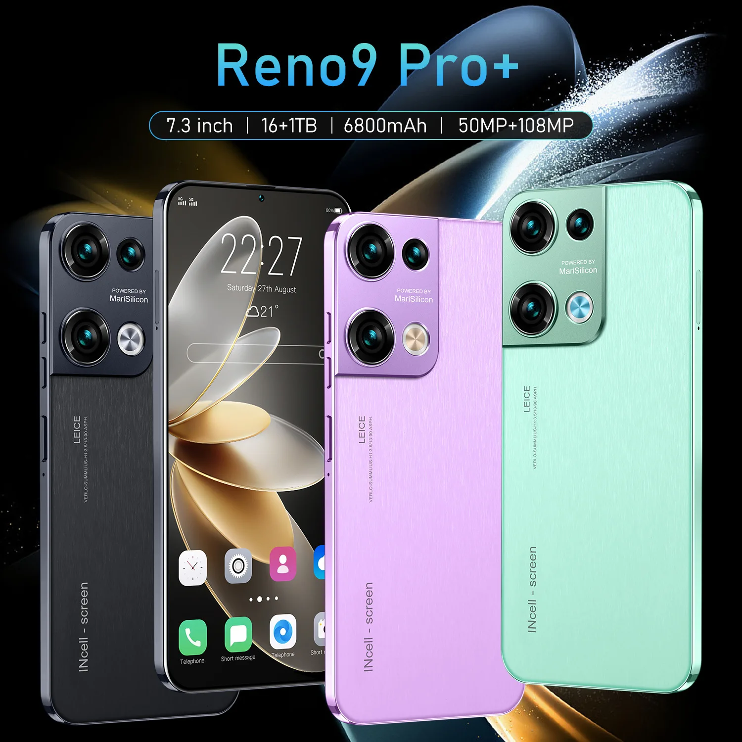 Wholesale Custom Global 5G Reno9 Pro Smartphone 7.3 Inch Mobile Phone ...