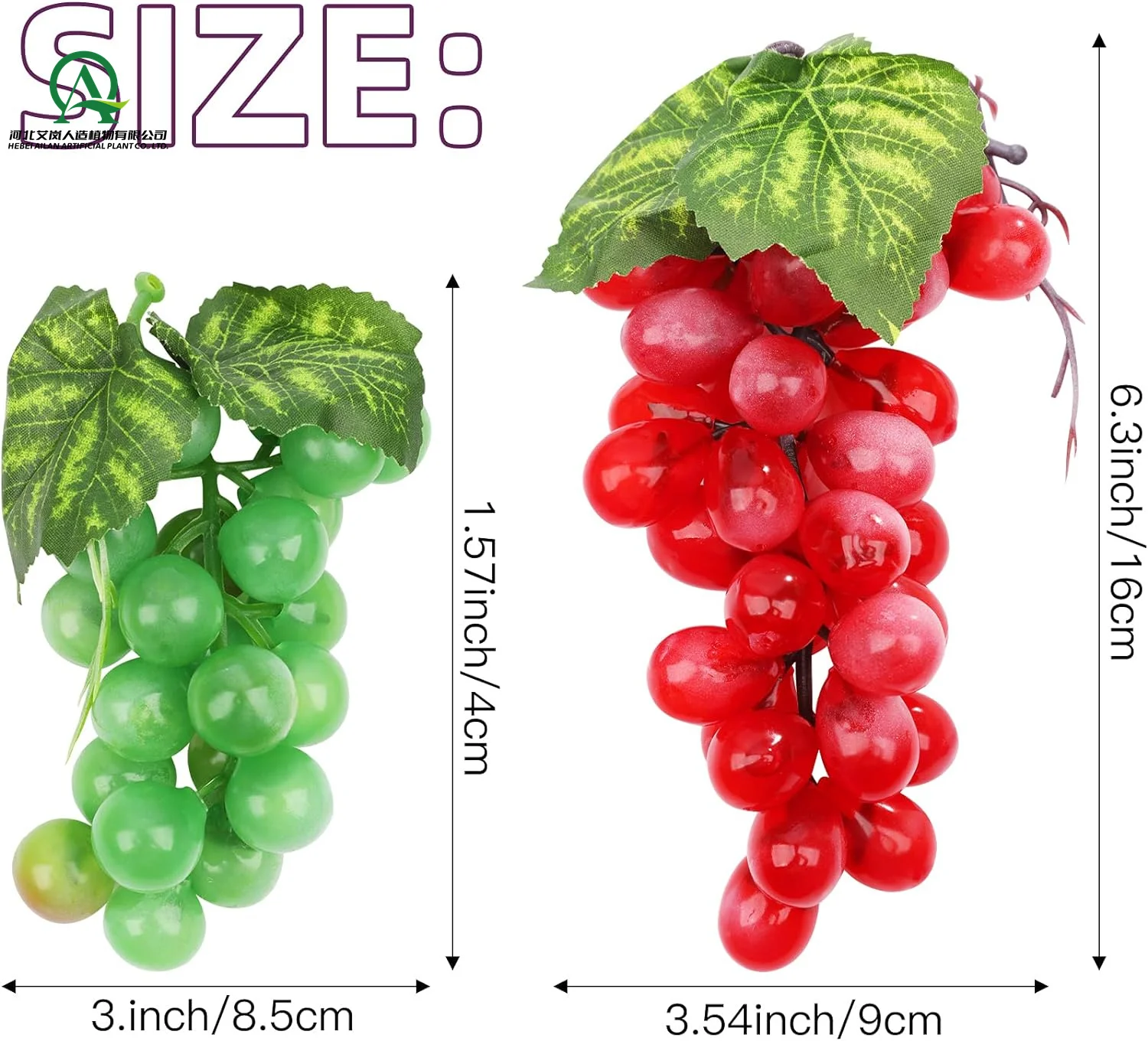 10 Bunches Artificial Grapes Simulation Lifelike Rubber Plastic Grapes ...