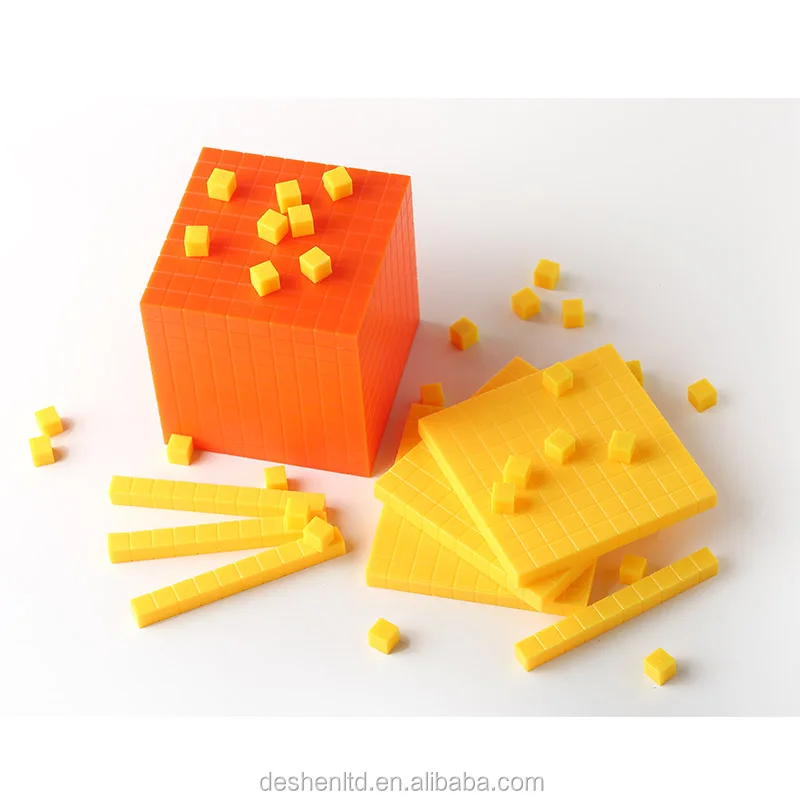 121pcs Multicolor Plastic Base Ten Blocks for Math Skills