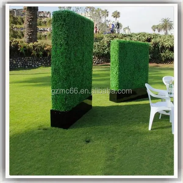 Uv-proof Plastic Grass Boxwood Wall Fence Artificial Green Boxwood ...