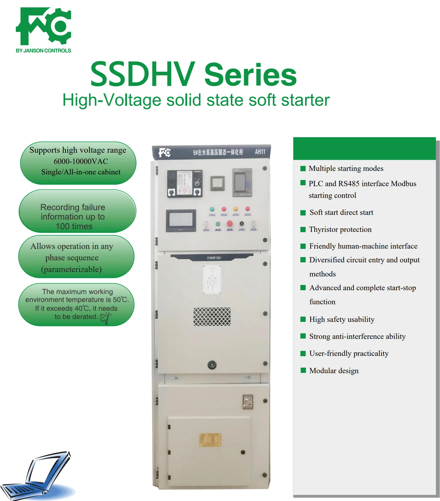High Voltage Solid State Soft Starter Cabinet 6kv 450kw~5000kw Integrated Electrical Equipment ...