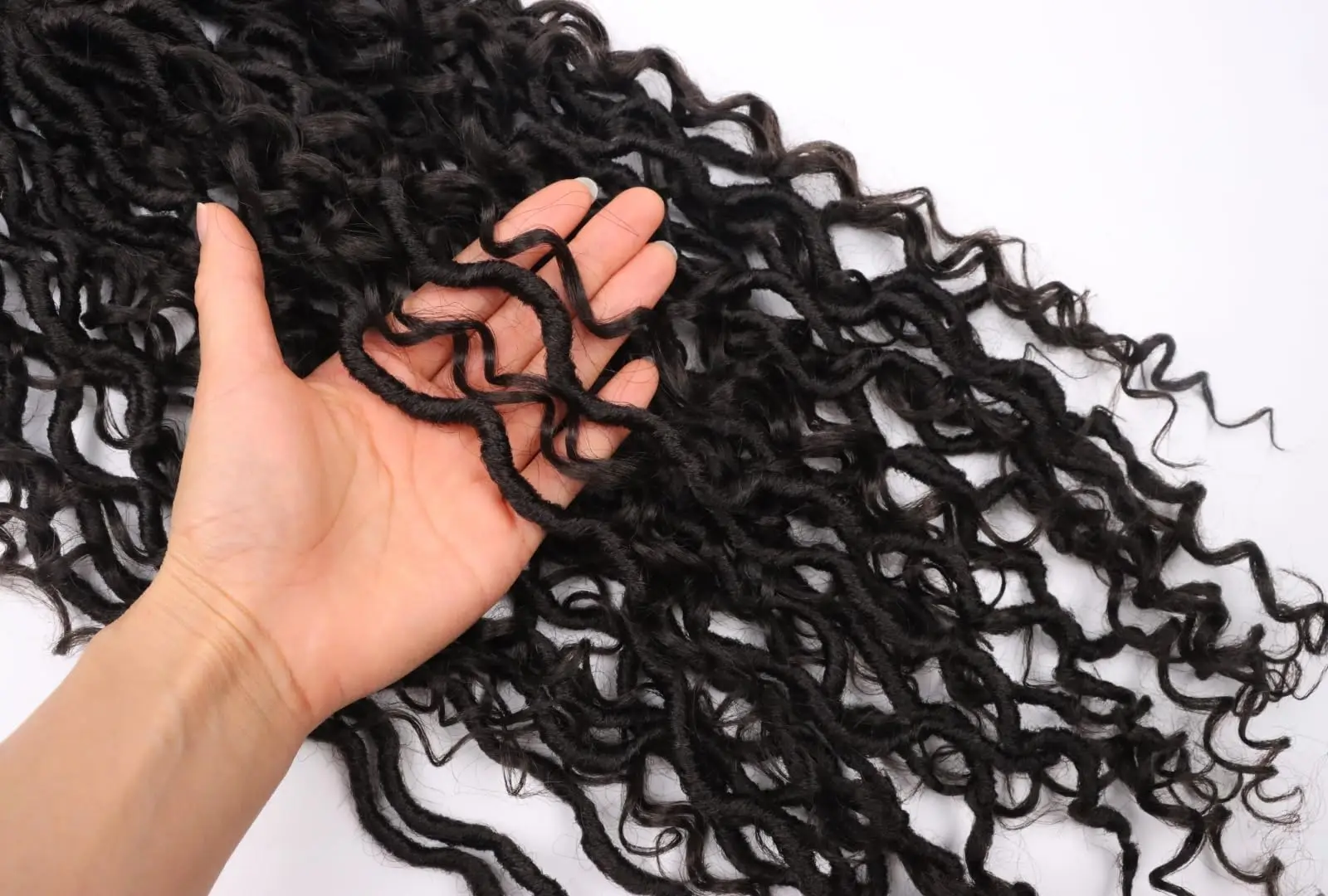 River Locs Synthetic Bohemian Goddess Curly Faux Locs Crochet Braids ...