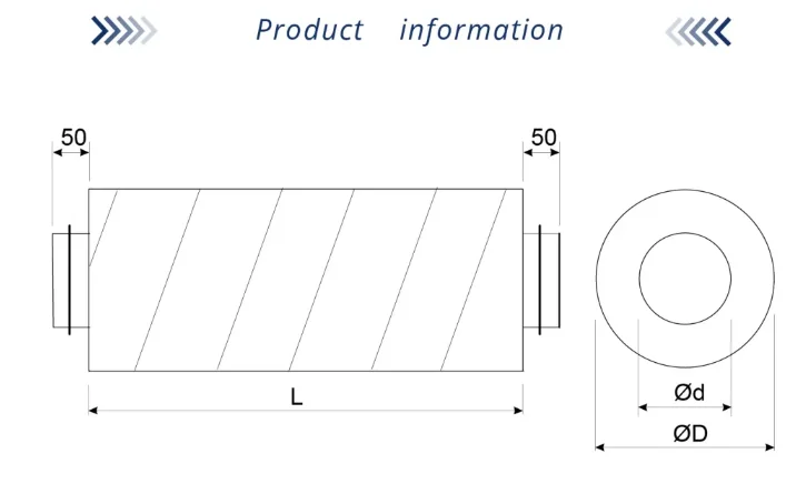 Round Air Tight Damper Air Duct Sound Attenuator Trap Galvanized Steel ...