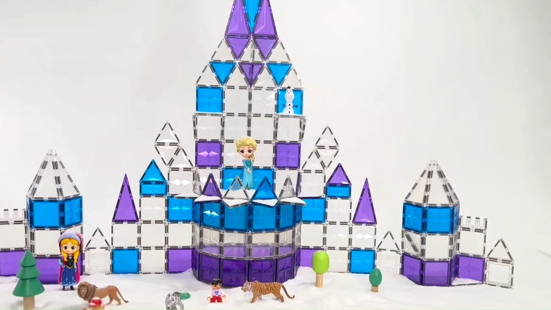 Mntl 120-piece Magnet Tiles Toy Kids Educational Magnetic Constructor ...