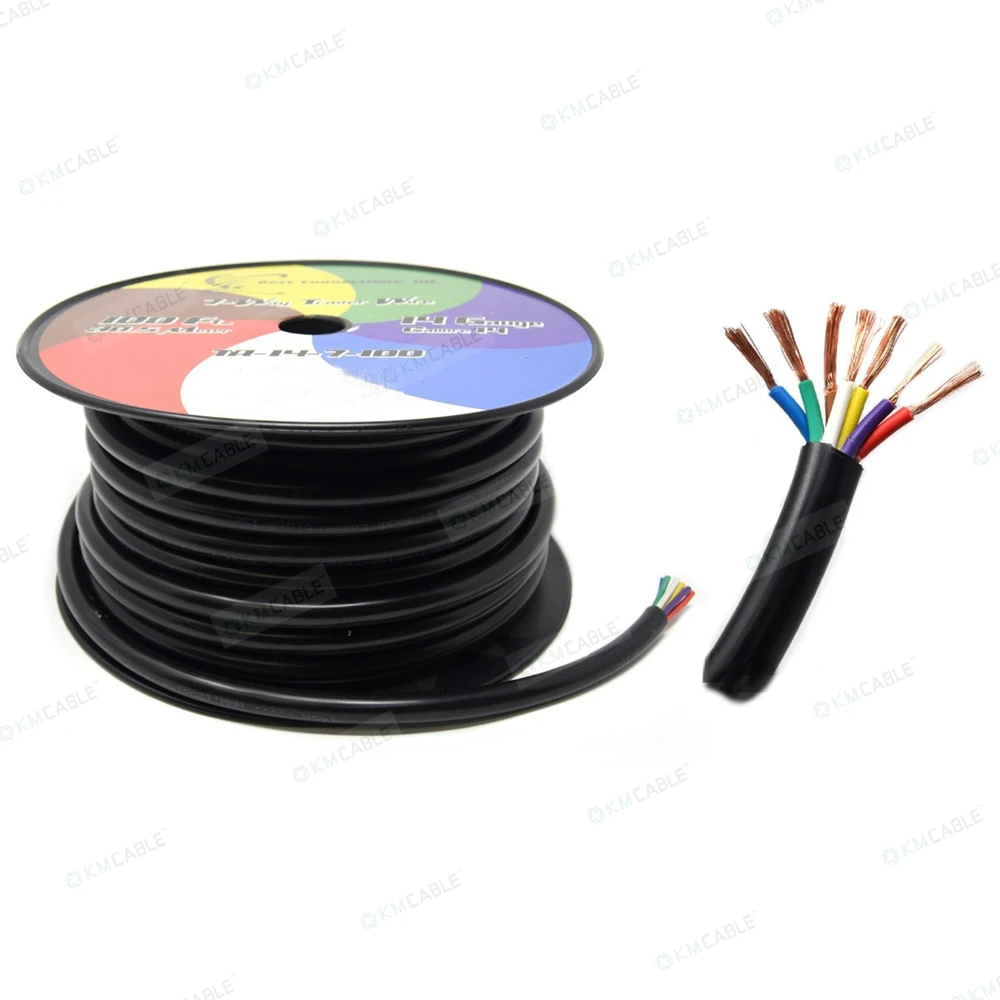 SAE 7 Way Trailer Wire Cable - Durable & Heavy Duty