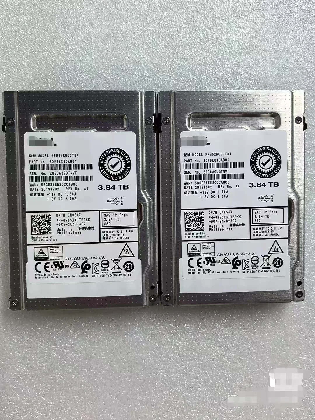 Refurbished for Dell 3.84T SAS 2.5 Inch SSD Hard Drive 4TB Capacity ...