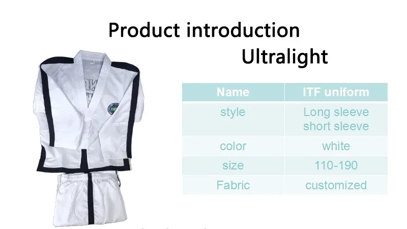 Factory Customized Logo Kids Adult Competition Itf Wtf Tkd Clothing ...