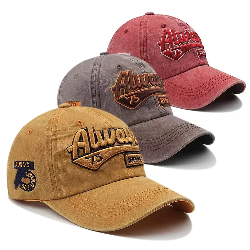 Embroidery Logo Baseball Cap - Vintage Adjustable Dad Hat