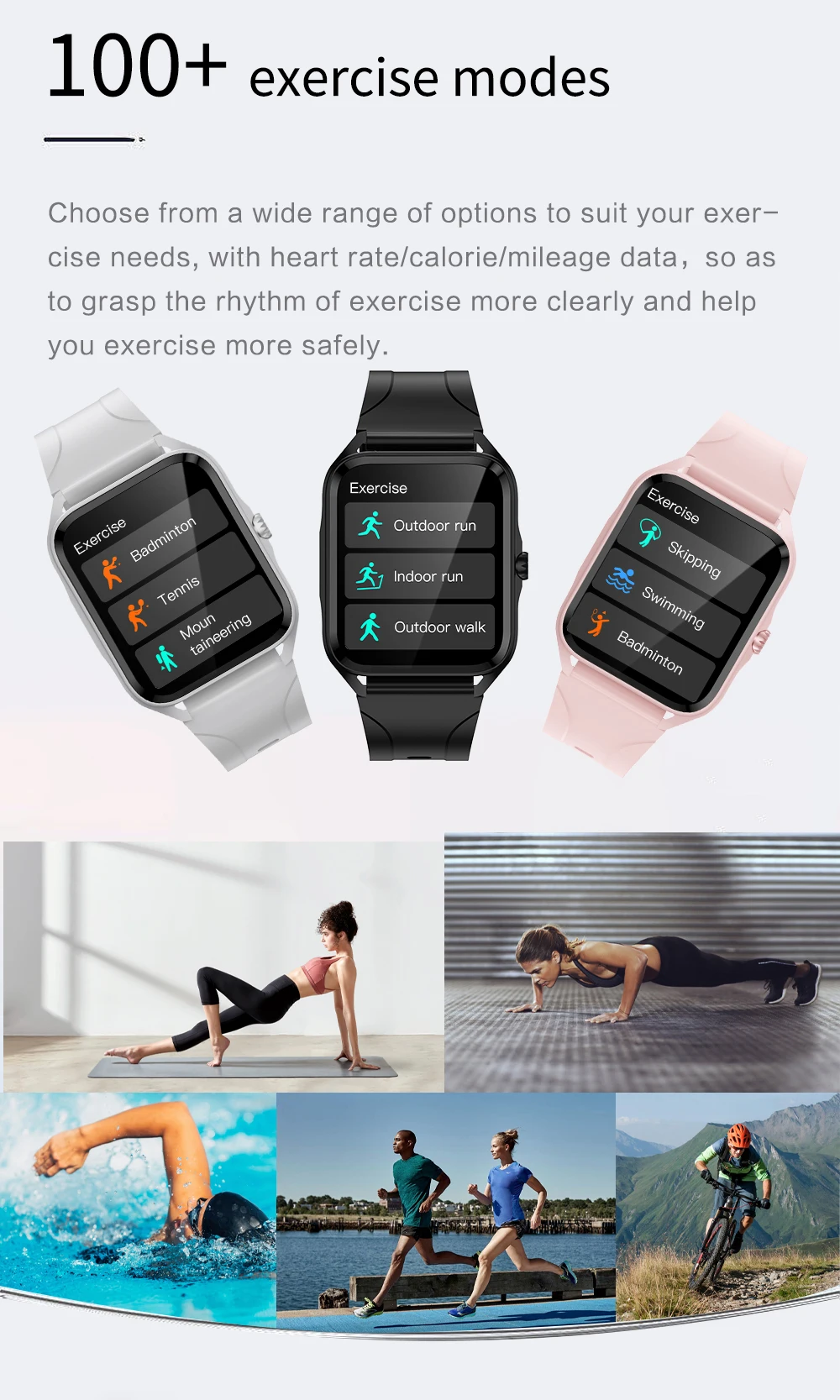 Square Screen Rtl8763ew Men Women Smart Watch Ip68 Waterproof 280mah ...