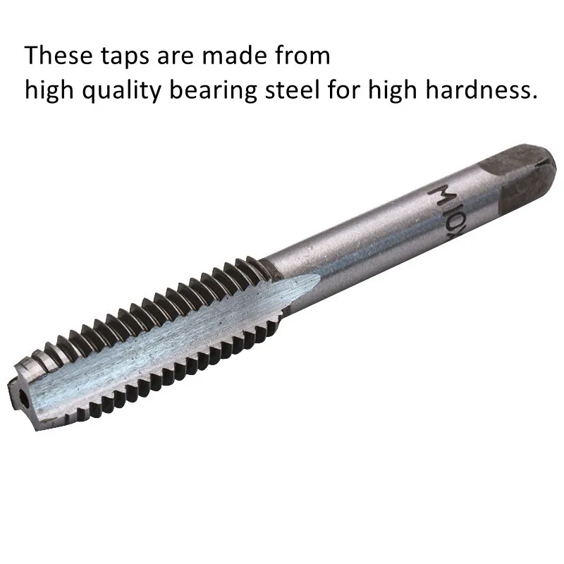 7pc M3-m12 Metric Screw Taps Bearing Steel Square Shank Straight Groove ...