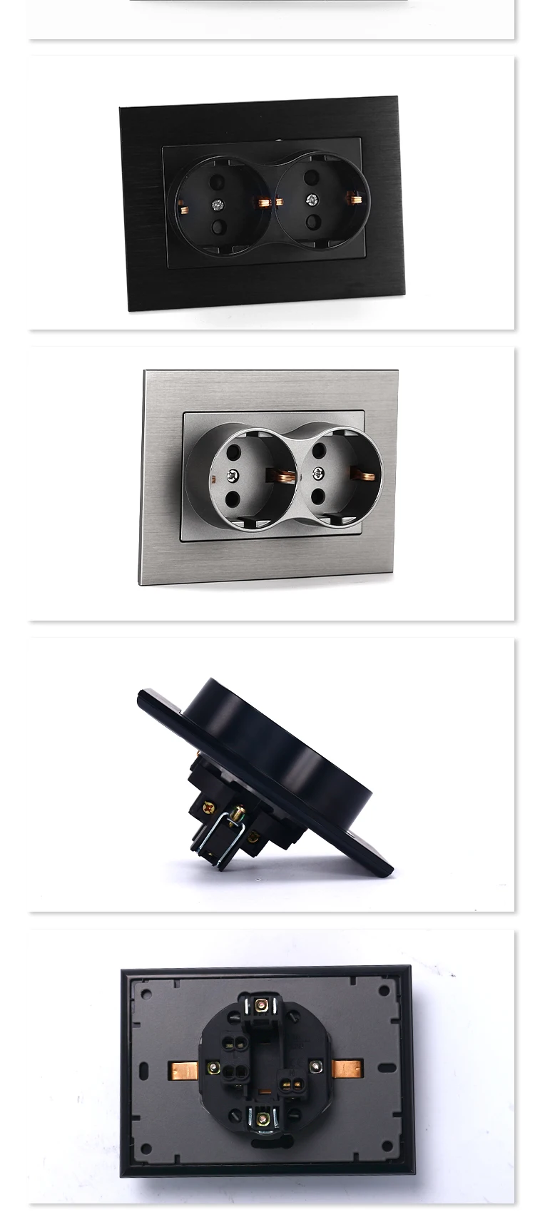 European Standard Embedded Mounted Plastic Electrical Power Switch ...