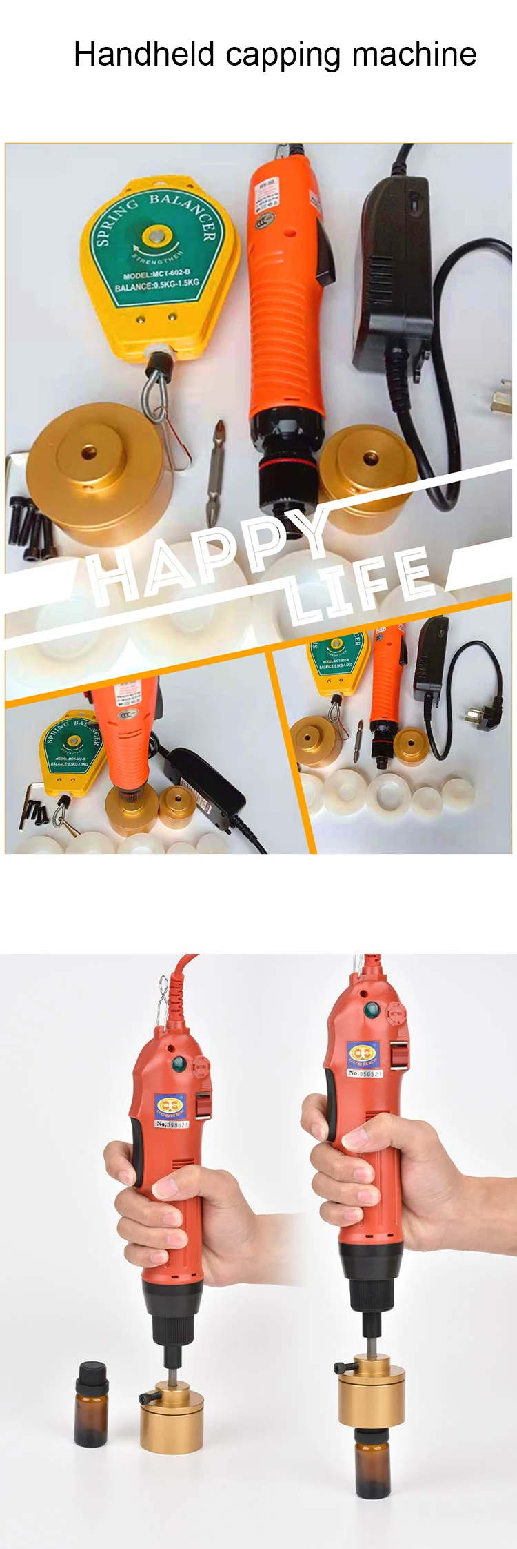 Screw Electric Capping Machine for Plastic Glass Bottle Tightening ...