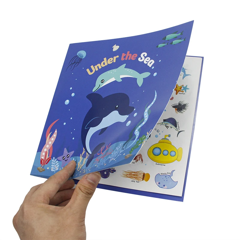 Custom Kids Preschool Activity Sticker Book Printing Kiss Cut Reusable ...