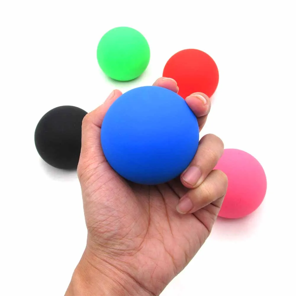 Colorful Hand Massage Ball Roller - Deep Vibration Sports Silicone Rubber