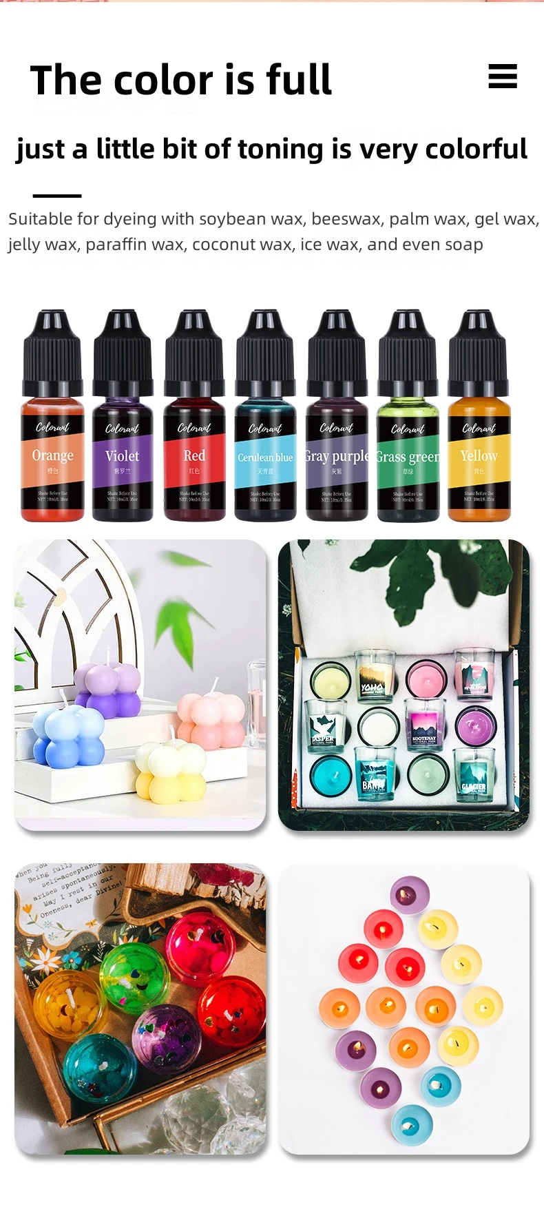 New Color Available 30 Colors Set Candle Dye Color Pigment Liquid Dyes ...