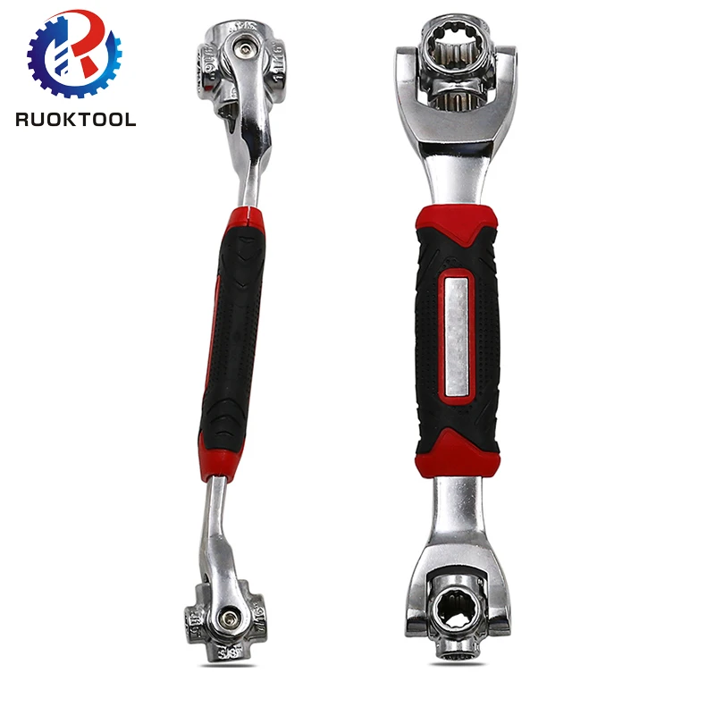 Universal 8-19mm Rotating 48 In 1 Multifunction Tiger Wrench Socket ...