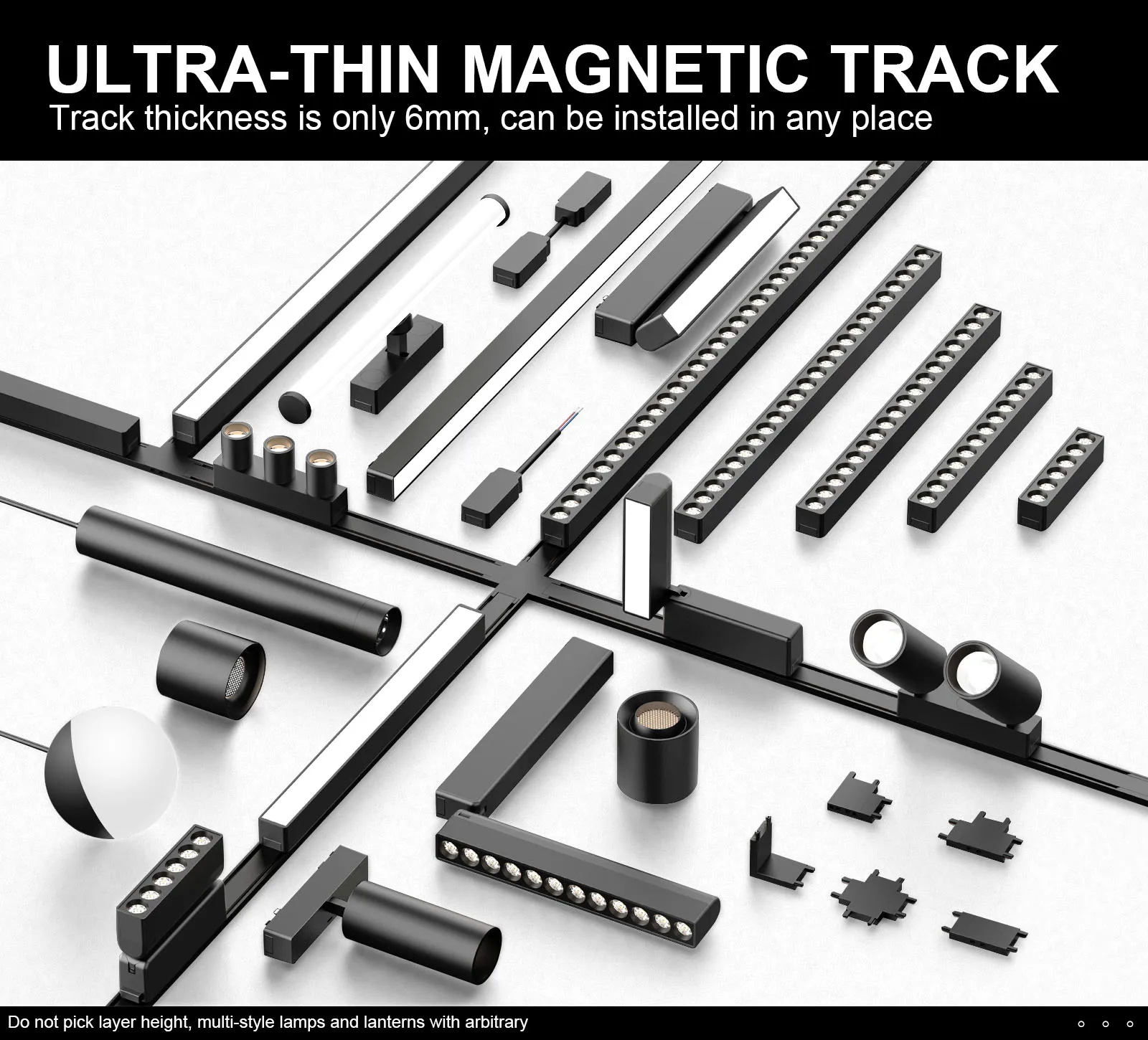 Track Rail Suface Mounted Led Magnet Spot Lights Pendants 48v Magnetic ...