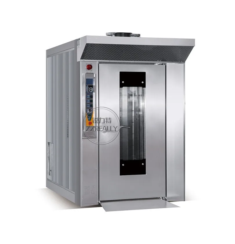 Commercial Electric Gas Automatic Bread Baking Oven Rotary Rack Bread ...