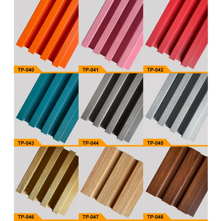 Wholesale Indoor Fluted Seamless Wave Slat Pvc Cladding Texture Slat ...
