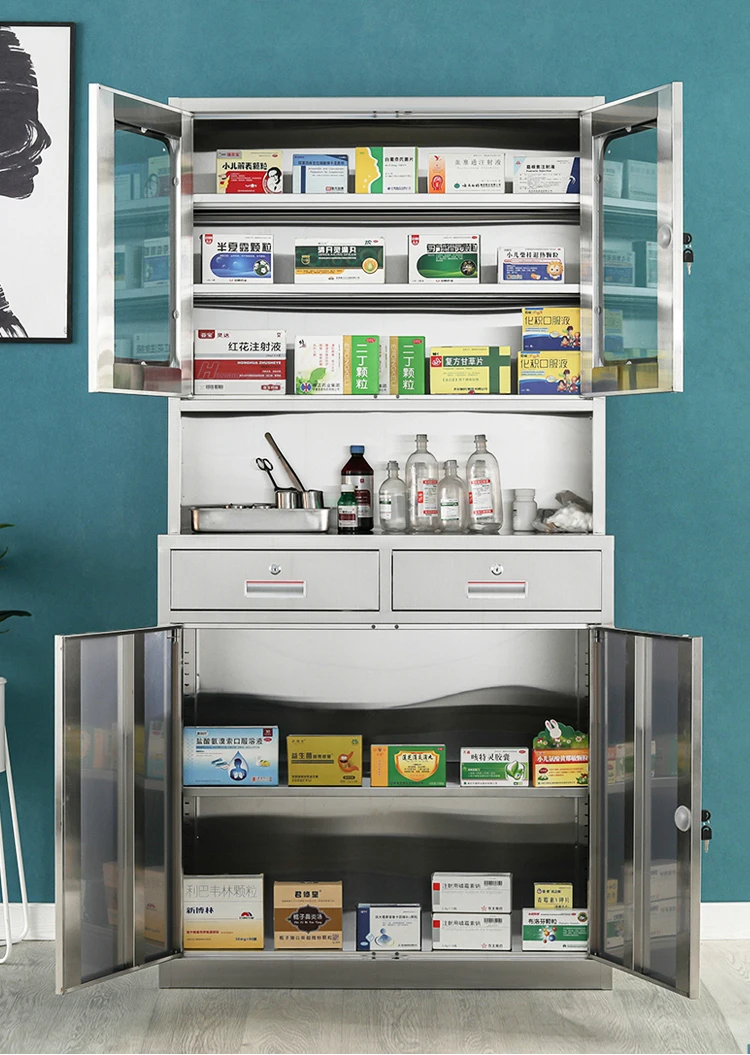 Stainless Steel Sterile Medicine Cabinet Clinic Western Medicine ...