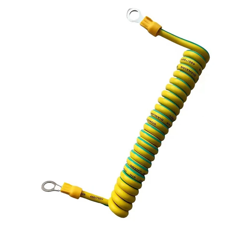 Spring Wire Grounding Flexible Spiral Coiled Power Cable Electrical ...