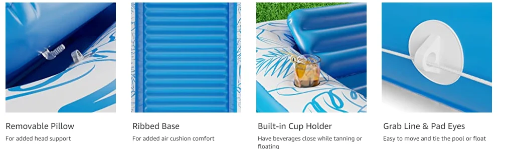 Inflatable Tanning Pool Lounger Float 4 in 1 - Sun Tan Tub