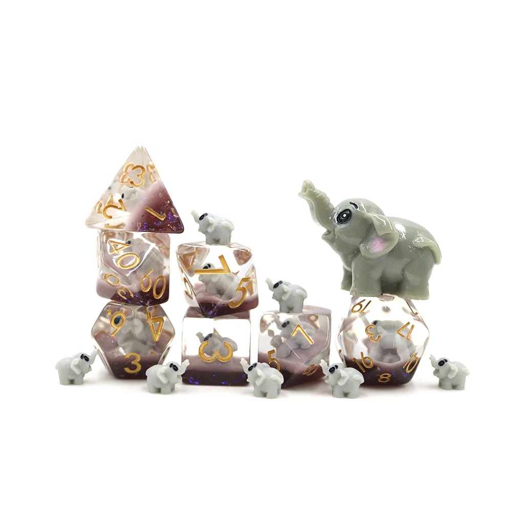 Factory Direct Sales Rpg & Dnd Dice Set Polyhedral Resin Animal Dice ...