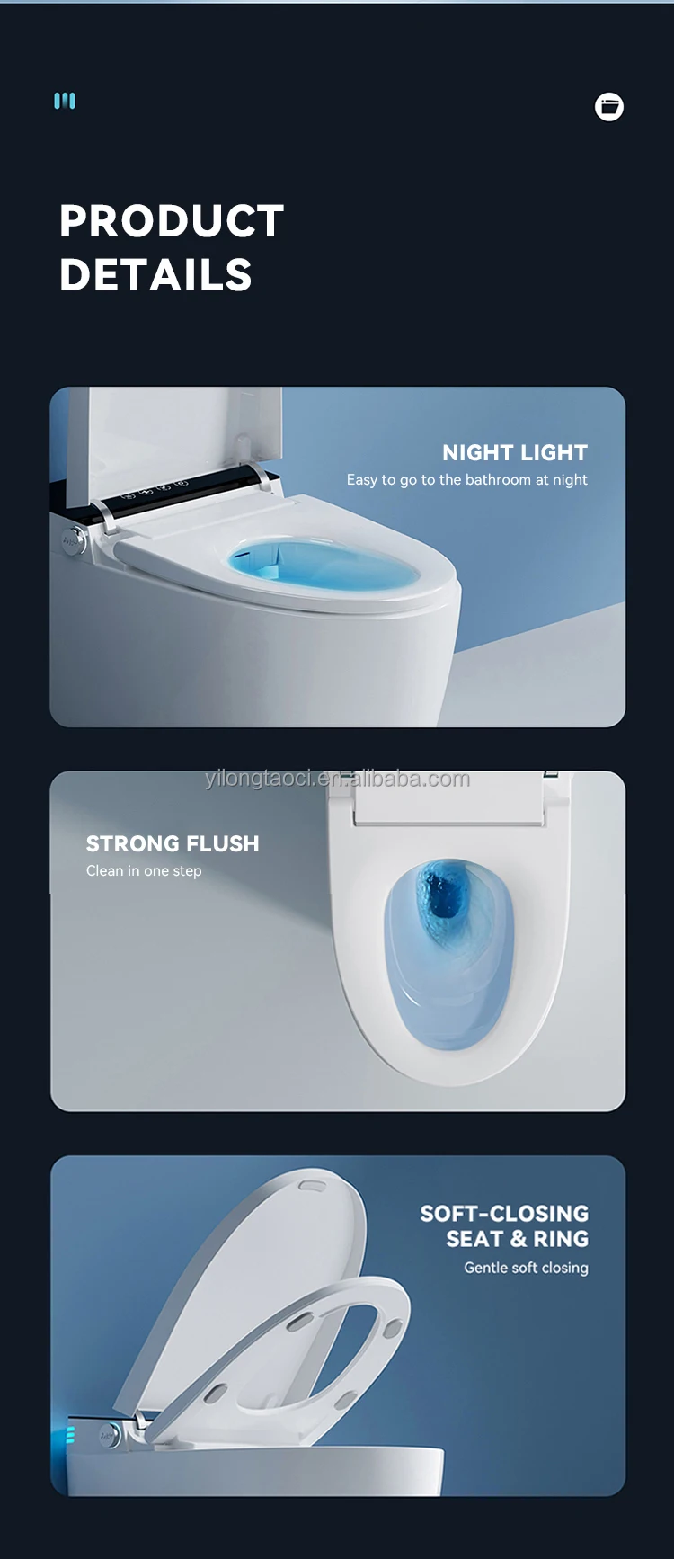 Smart Toilet with Foot Sensor Flush - Modern Sanitary Ware