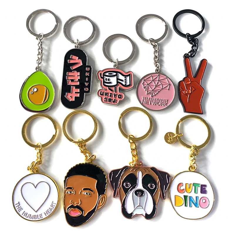 Manufacturer Printed Letter Logo Key Chains Wholesale Custom Keyring ...