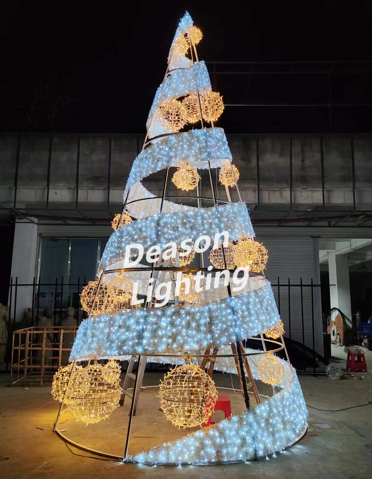 LED Spiral Motif Tree - Durable, Waterproof Christmas Decor