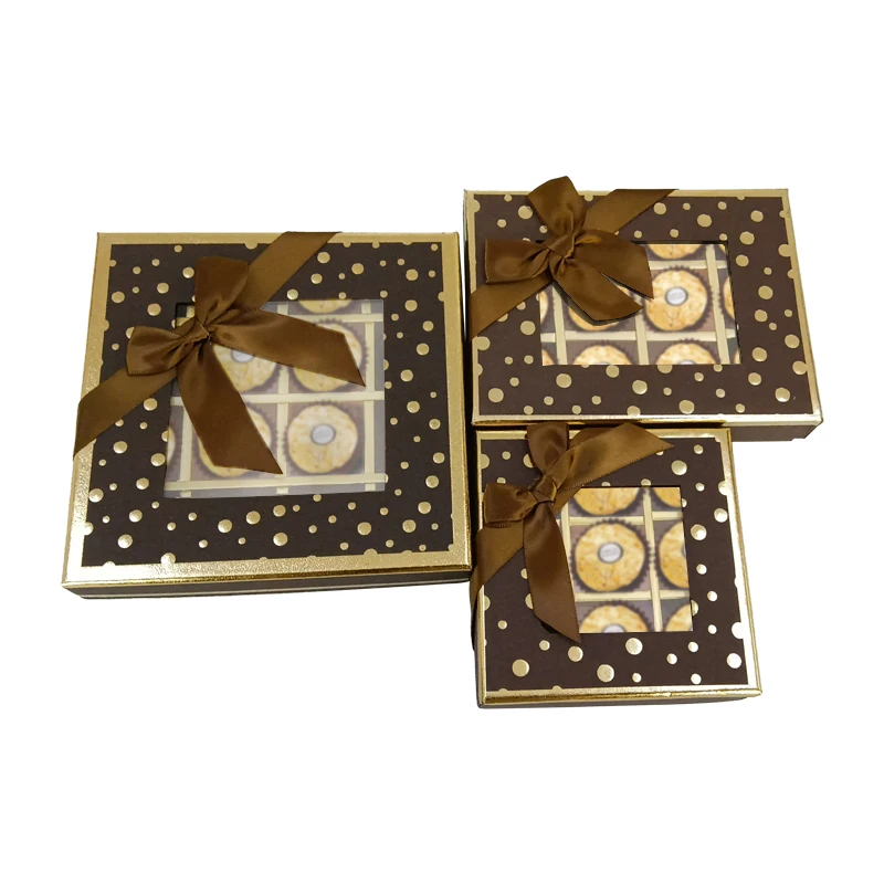 Luxury Gold Custom Chocolate Gift Boxes Packaging Rigid Gift Box ...