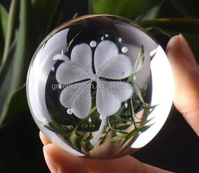 Custom 6cm 8cm Crystal Ball for LED Base Display Decor