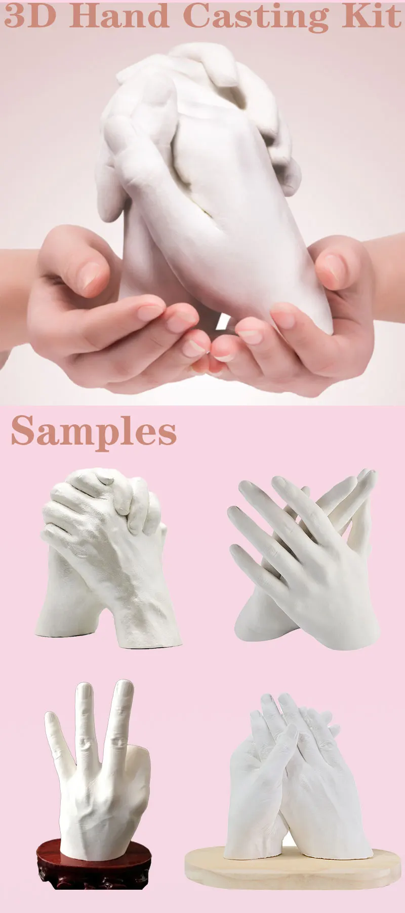 3D Handprint Set DIY Plaster Model Hand and Foot Casting Kit